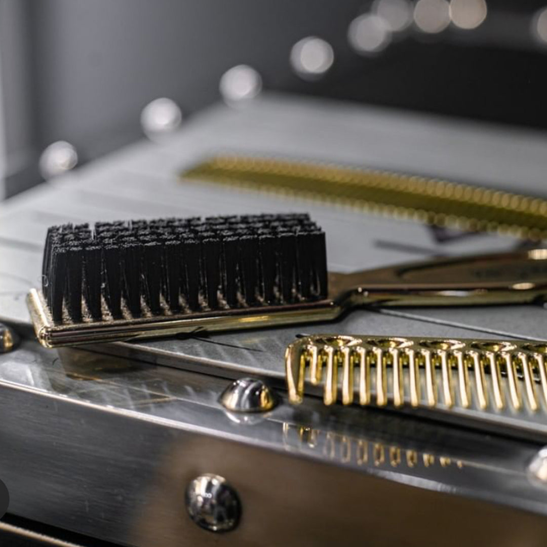 Gold Barber Brush Bundle – Visionary Barbers